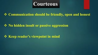 7 c's of communication | PPTX