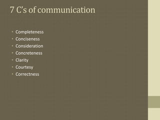 7 cs of communication | PPTX