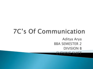 7C’s Of Communication.pptxzjgziyzkysoydoydoydoyd | PPTX