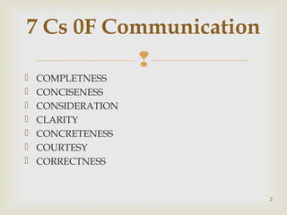 7 c's of communication by sudrshan aind | PPT