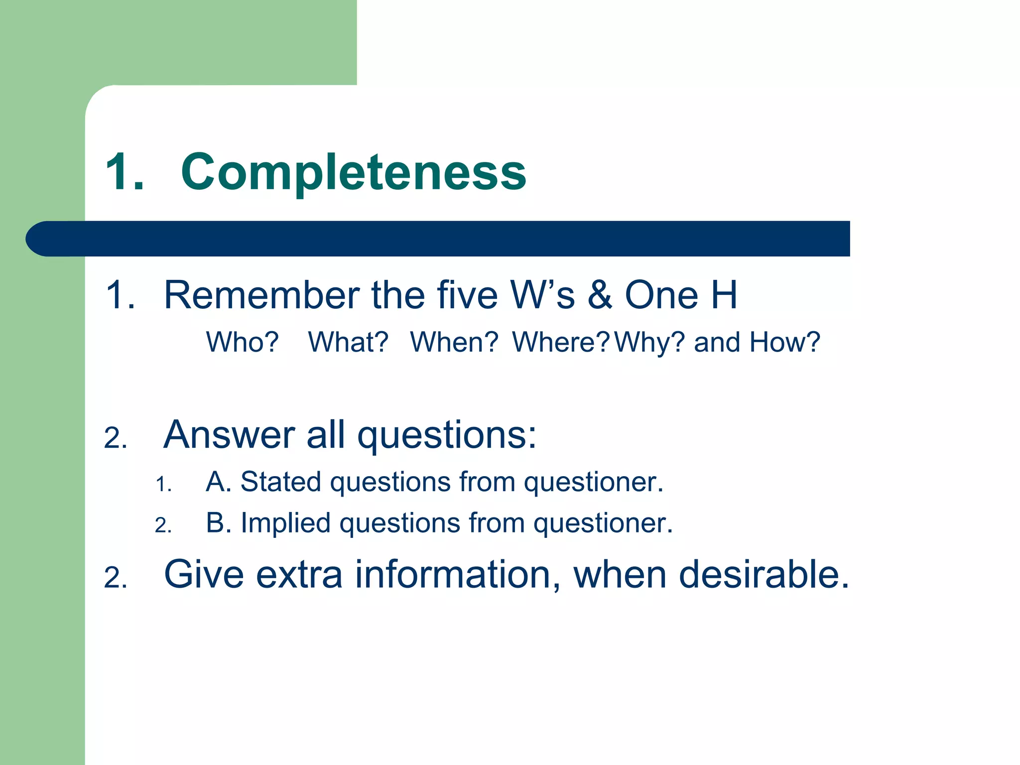 7 c's of effective communication | PPT