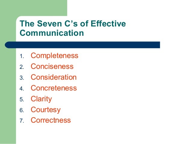 7 c's of effective communication