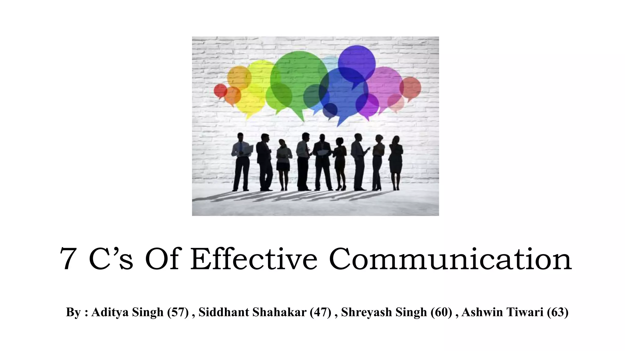 7 c's of effective communication | PPT