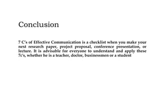 7 c's of effective communication | PPT