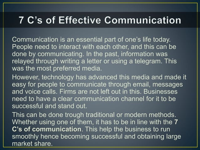7 cs of effective communication | PPTX