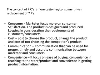 7 c's of marketing. | PPTX