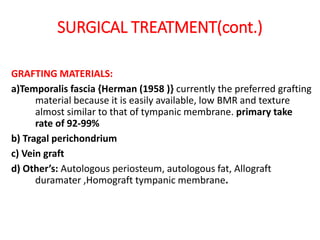 CHRONIC SUPPURATIVE OTITIS MEDIA (TUBOTYMPANIC) | PPT