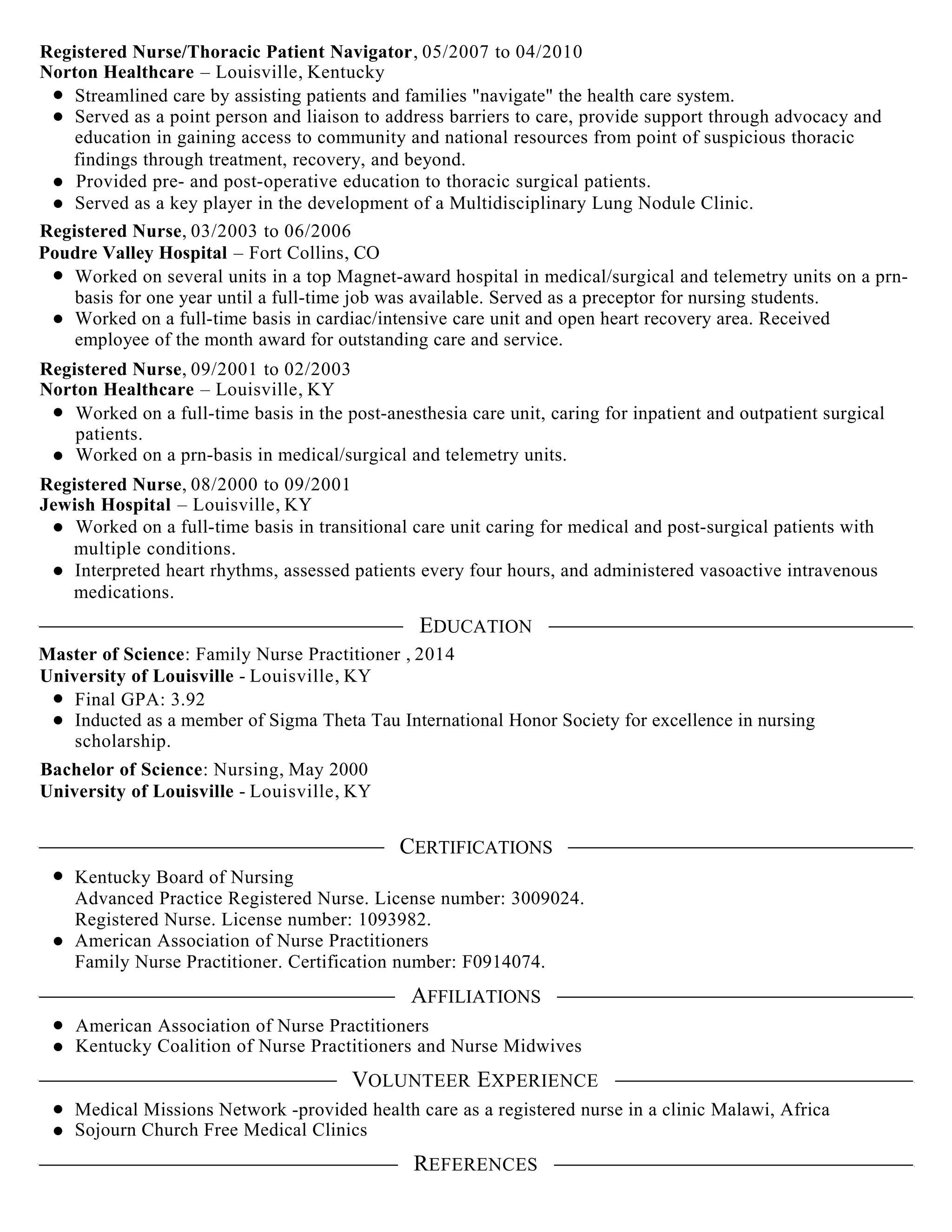 Kristin F Willis APRN Resume | DOC