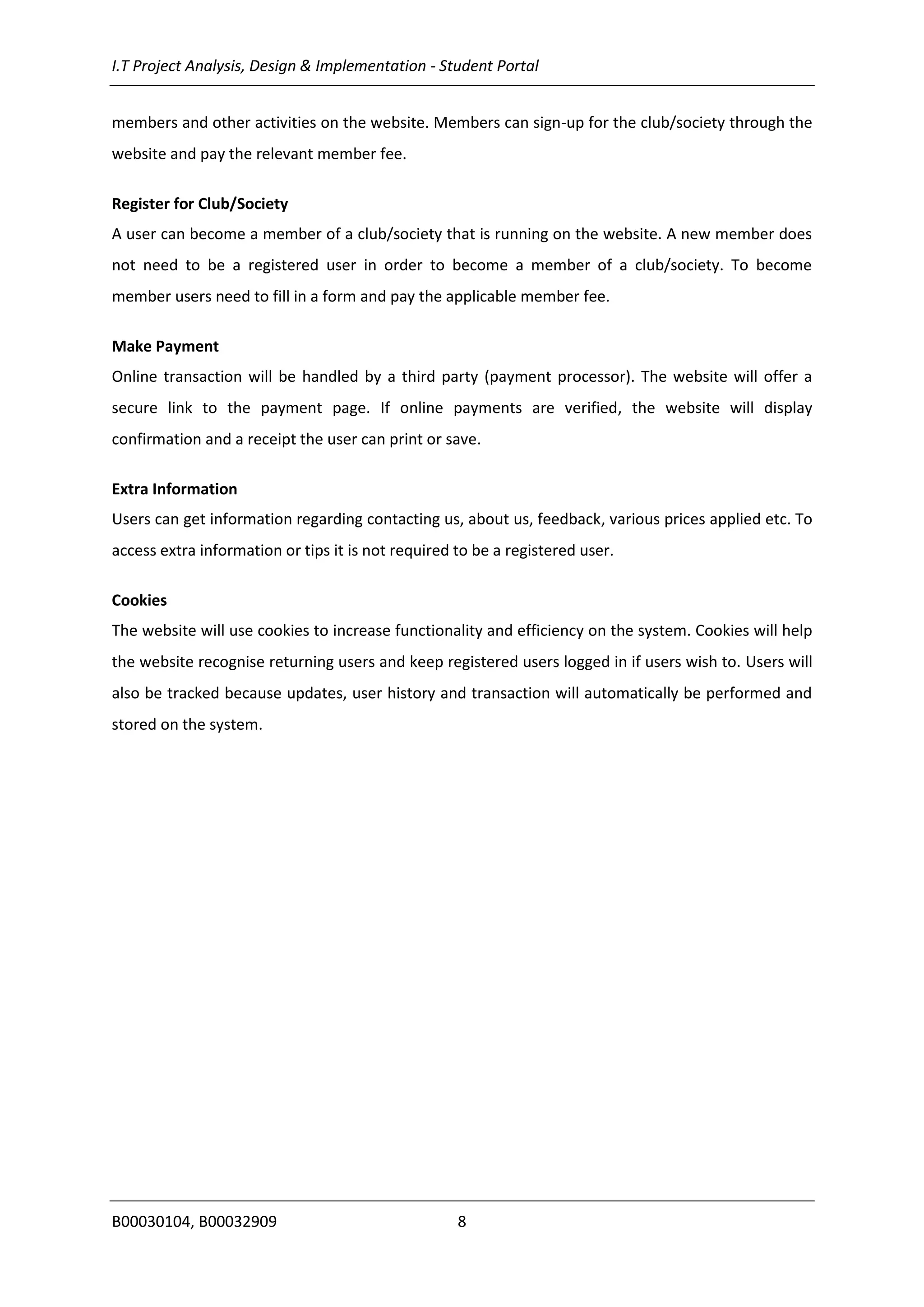 STUDENT PORTAL Analysis & Implementation | PDF