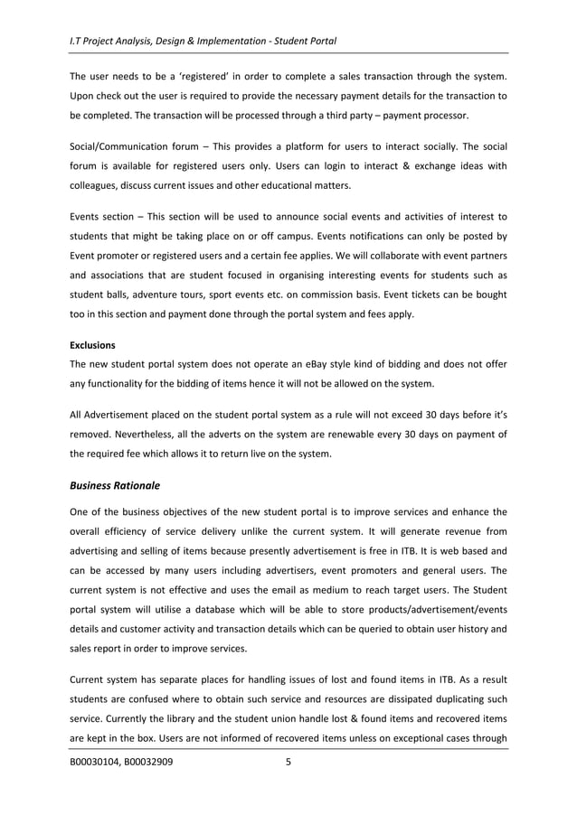 STUDENT PORTAL Analysis & Implementation | PDF