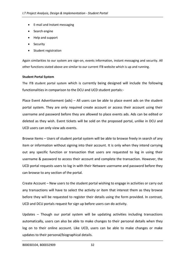 STUDENT PORTAL Analysis & Implementation | PDF