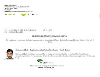 Promotion Announcement | PDF