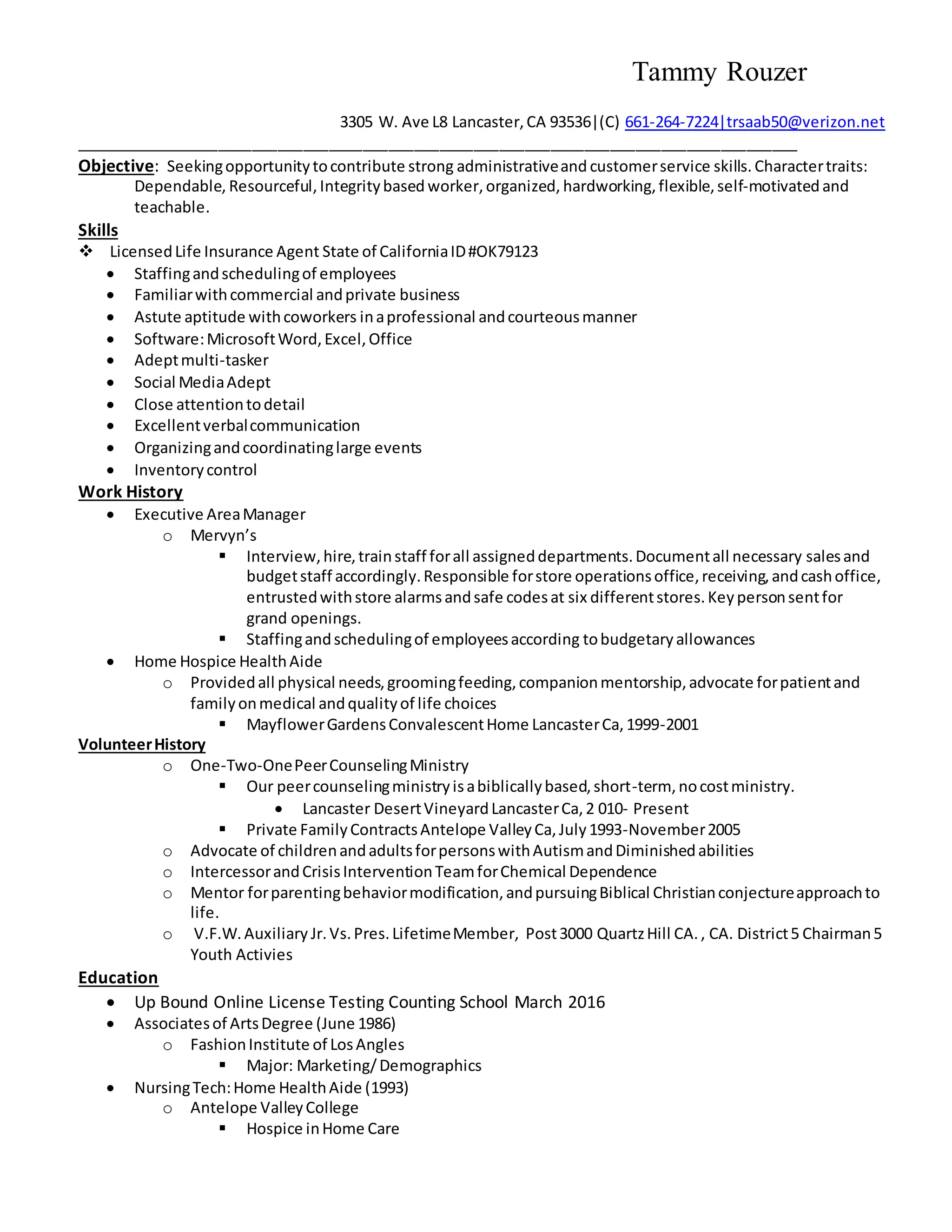 ResumeTammyR | DOCX