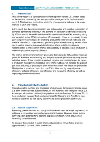 Activity Analysis Report - Production | DOCX