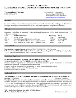 YOGENDRA KR SHARMA updated | DOC | Computing | Technology & Computing