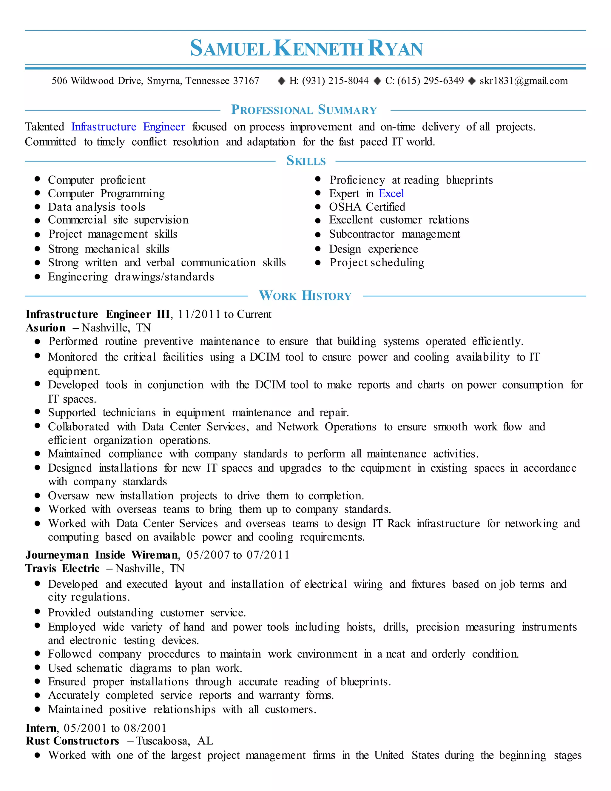 Samuel Ryan Resume 1 | PDF