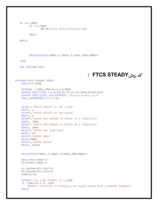 Introduction to CFD FORTRAN code | PDF
