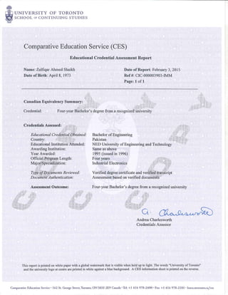 Shaikh_Zulfiqar Ahmed_CES ECA Report | PDF