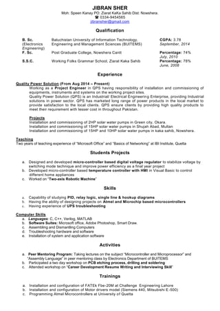 CV_-jibran sher -1- | PDF | Technology & Computing