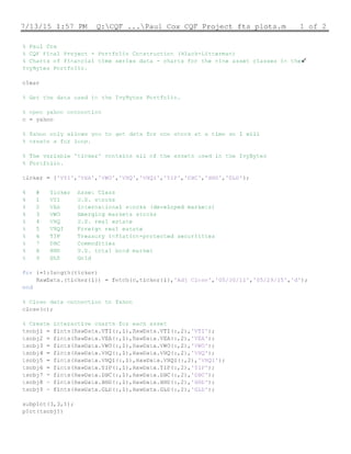 Paul Cox CQF Final Project with MatLab code | PDF