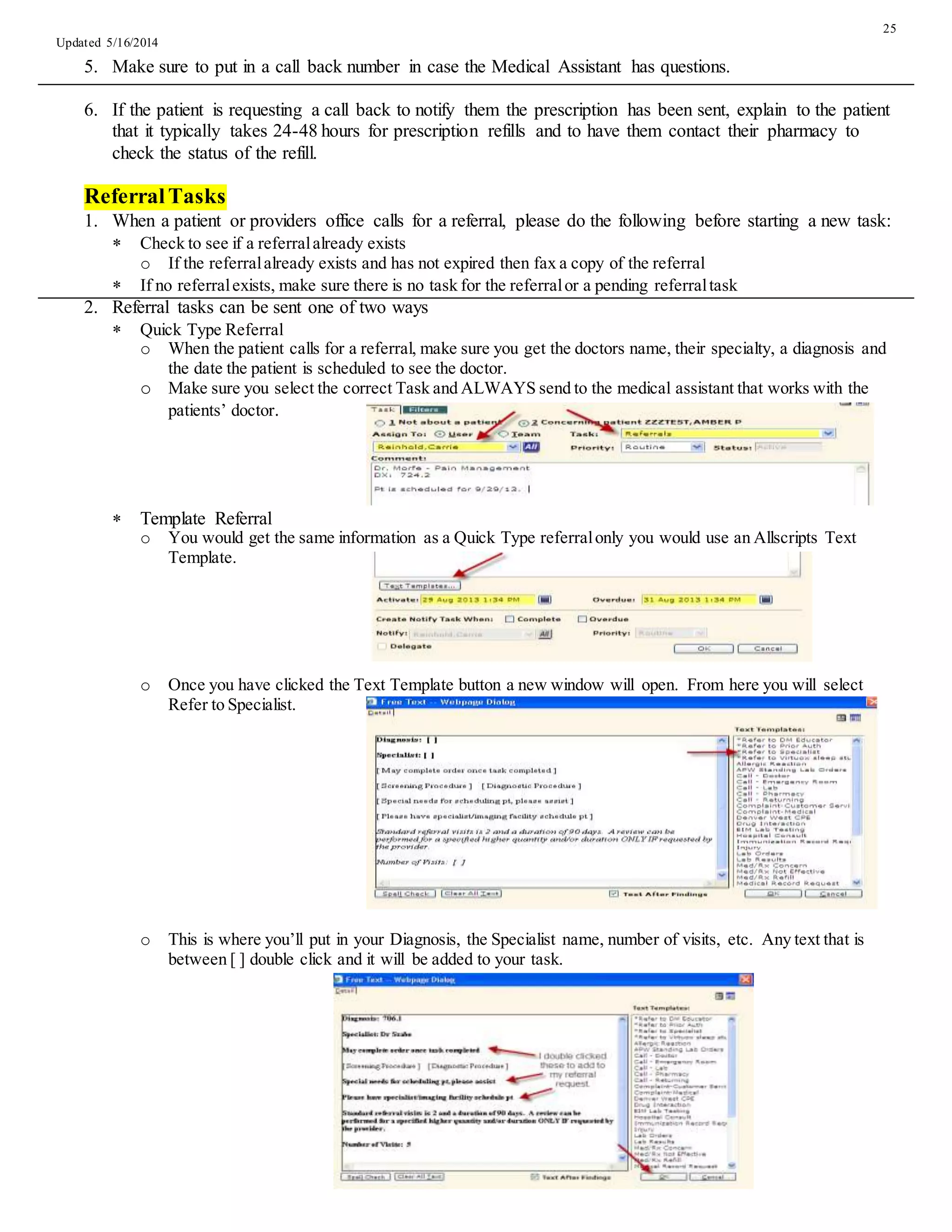 Centricity & Allscripts Trainin Manual Updated | DOCX