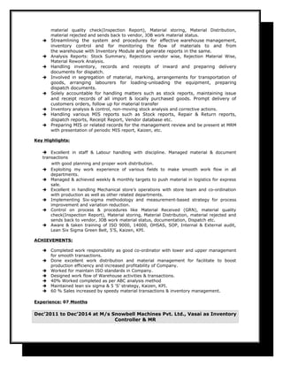 Rajesh_CV_new | DOC | Logistics | Business