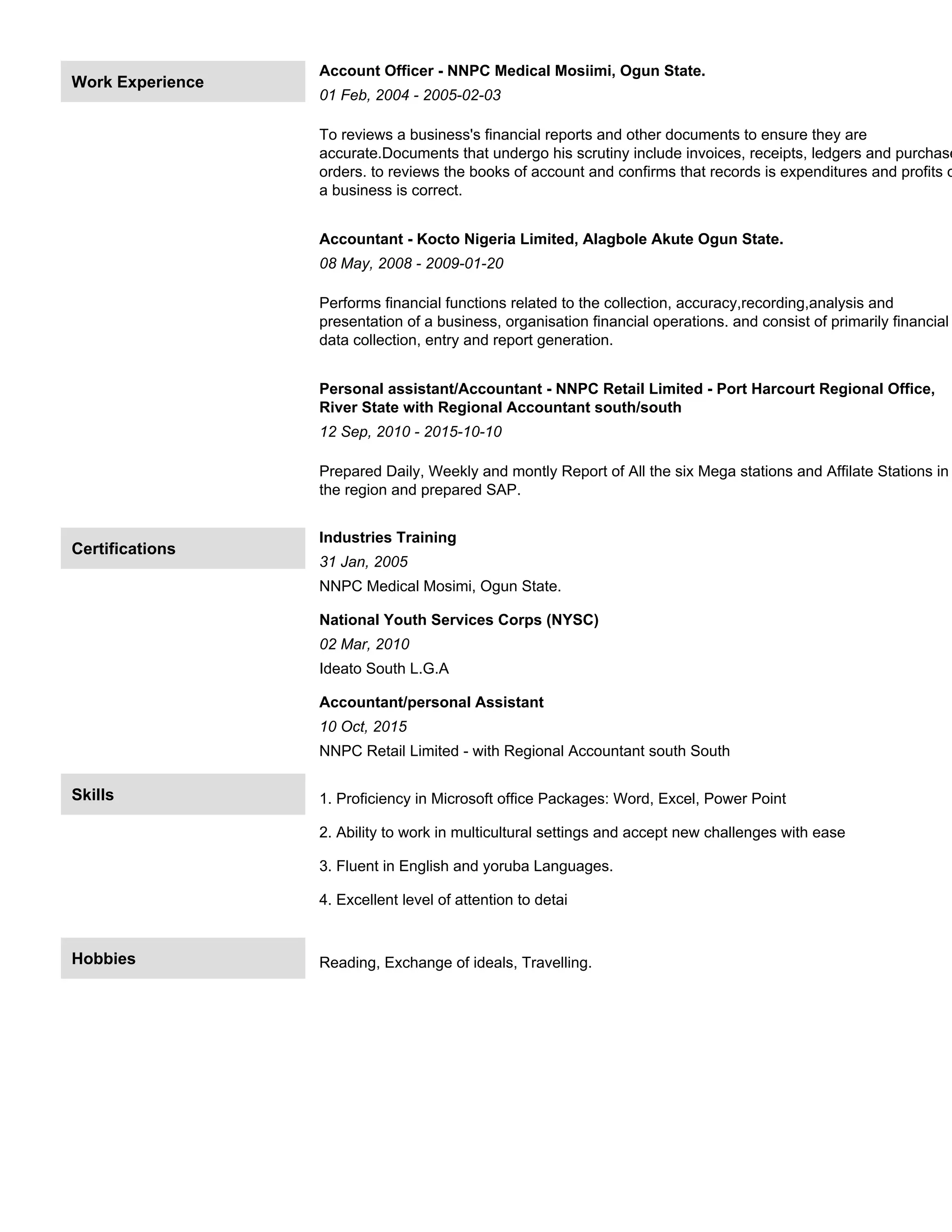 Saka OLaide CV New | PDF