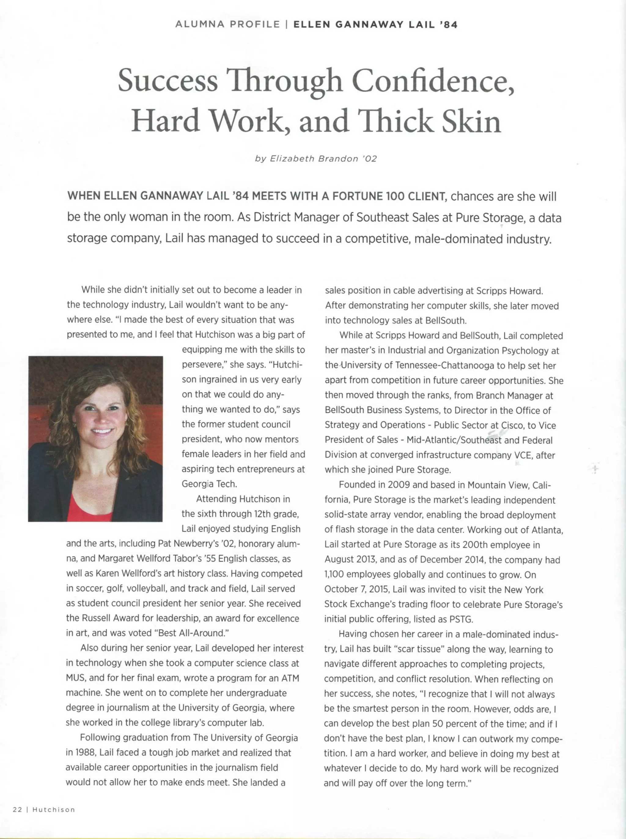 2015 Dec Alumna Profile Ellen Gannaway Lail | PDF