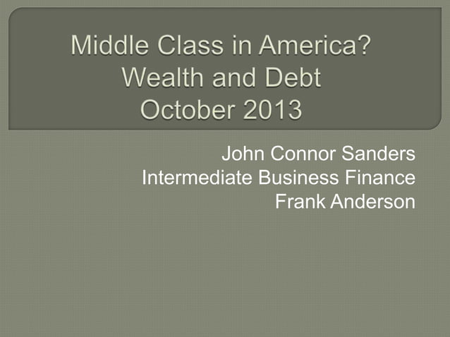 Middle Class in America | PPT