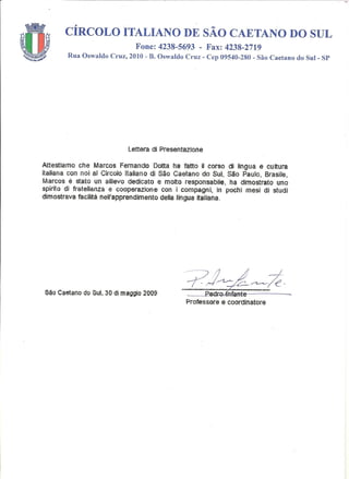 Italian Teacher - Letter | PDF