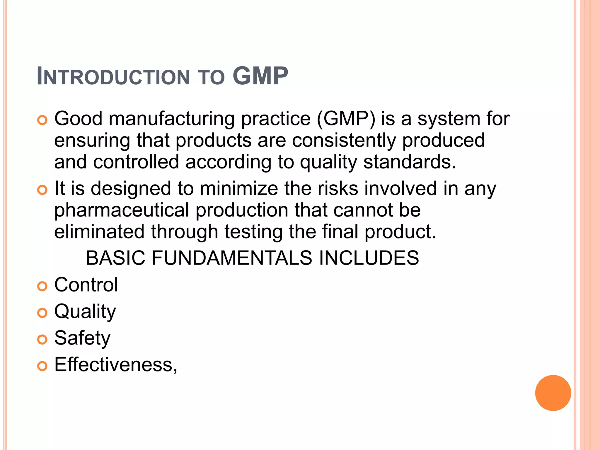 Quality & GMP Presentation | PPTX