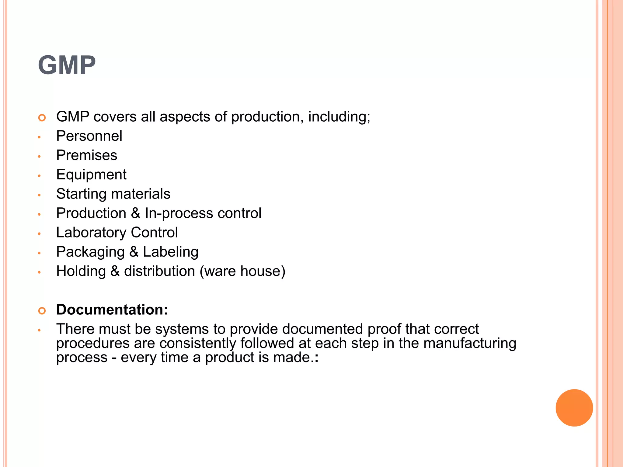Quality & GMP Presentation | PPTX