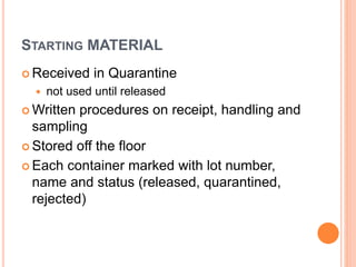 Quality & GMP Presentation | PPTX