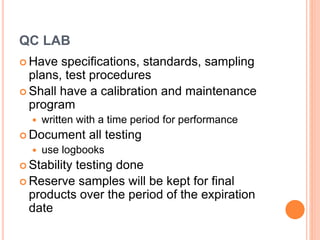 Quality & GMP Presentation | PPTX