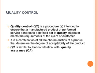 Quality & GMP Presentation | PPTX