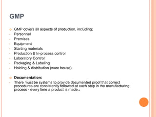 Quality & GMP Presentation | PPTX