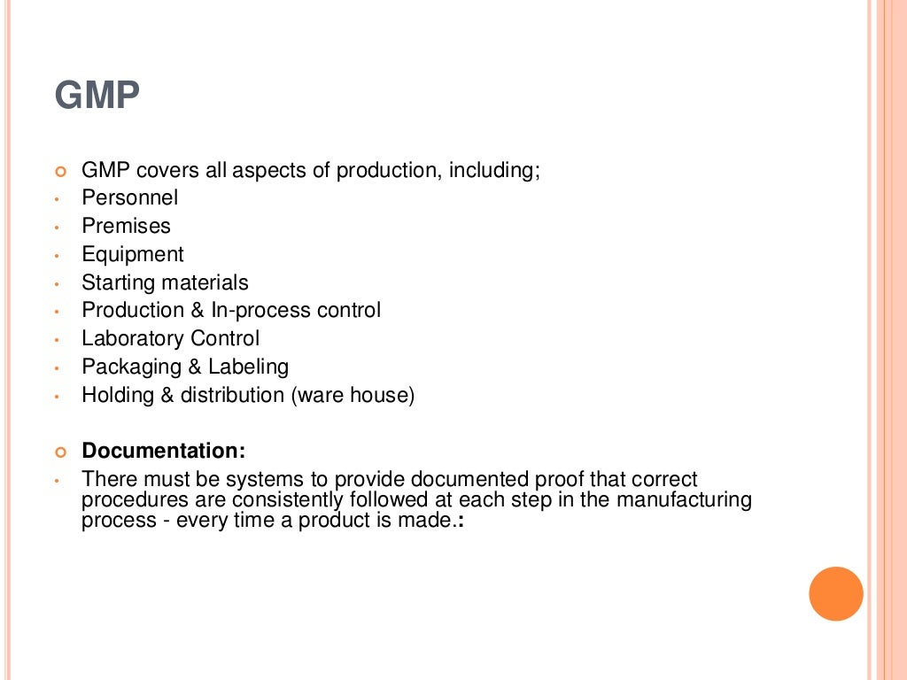 Quality & GMP Presentation