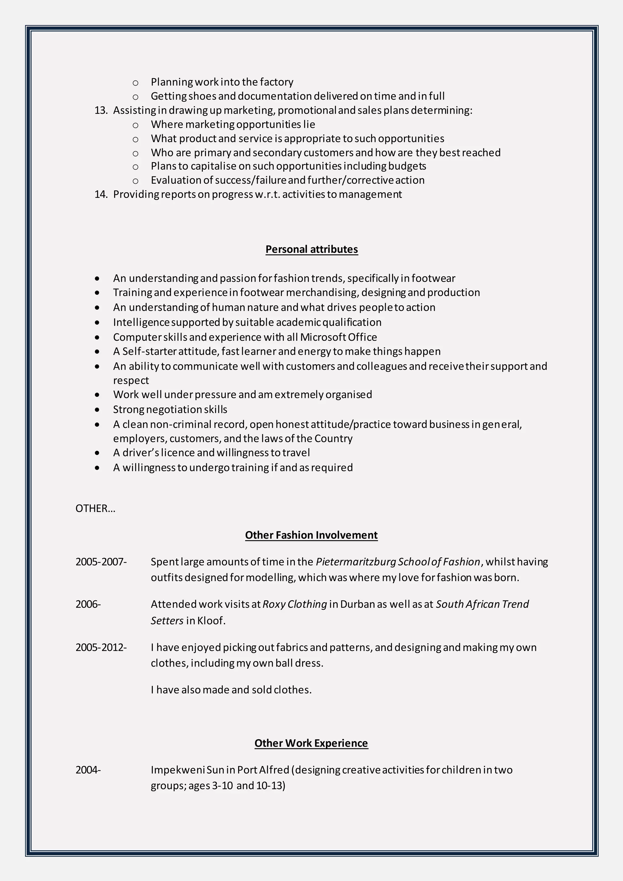 cv kim | DOCX | Style & Fashion