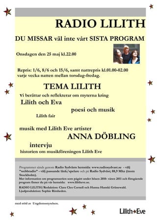 RADIO LILITH Final | PDF