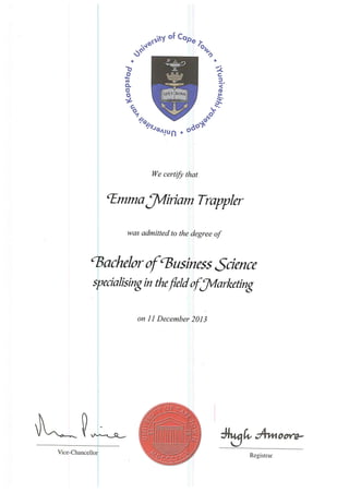 Business Science degree | PDF