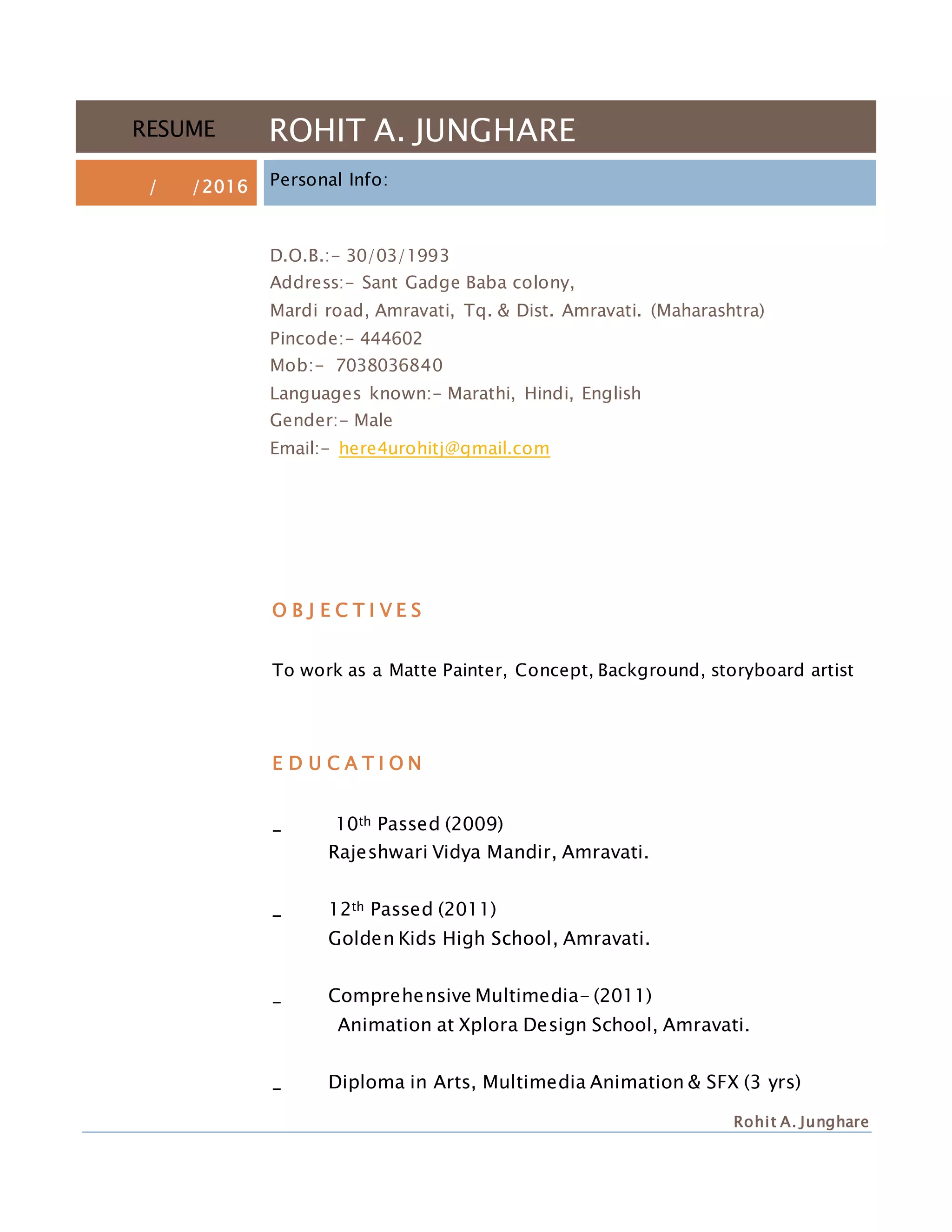 Rohit resume | PDF