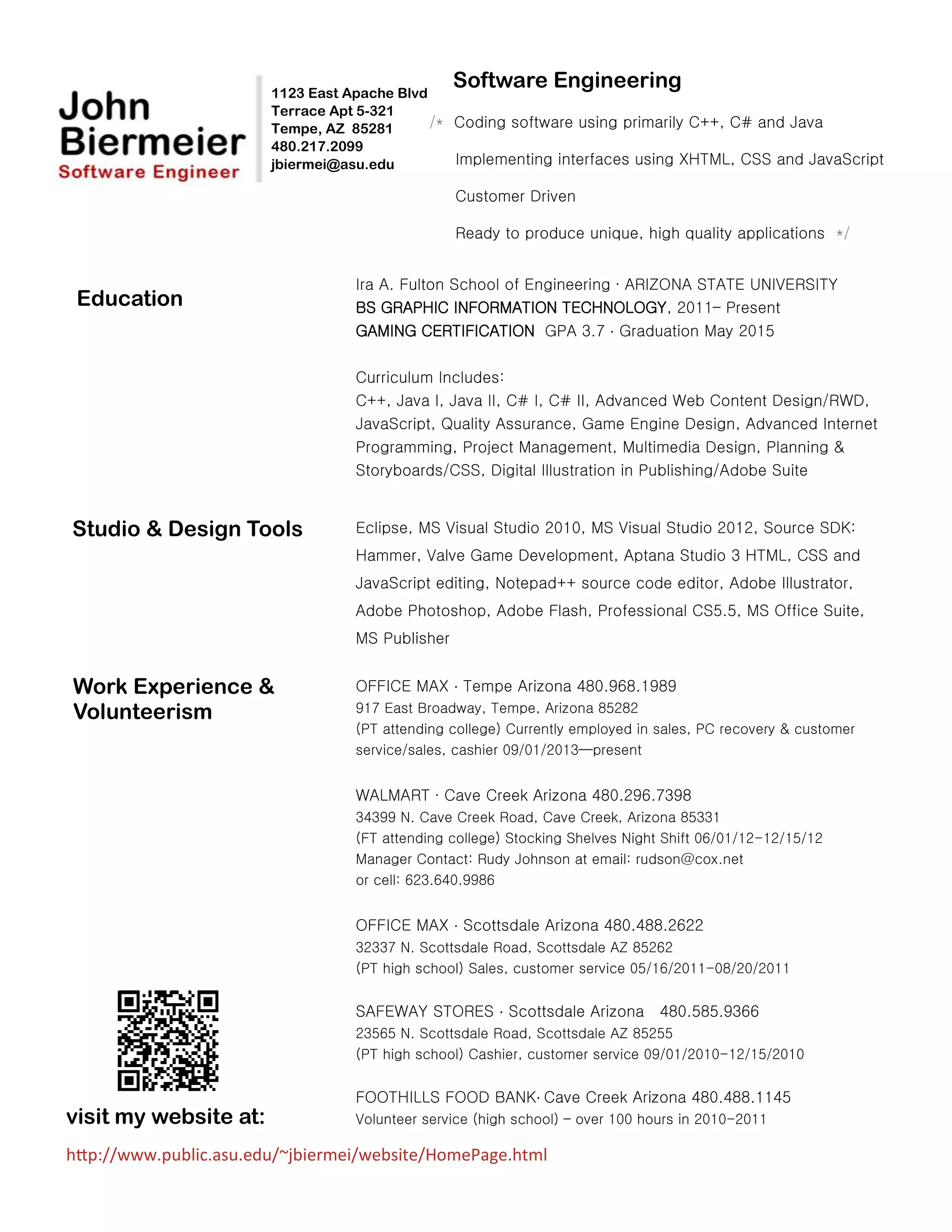 ResumeProgram | PDF | Programming Languages | Computing