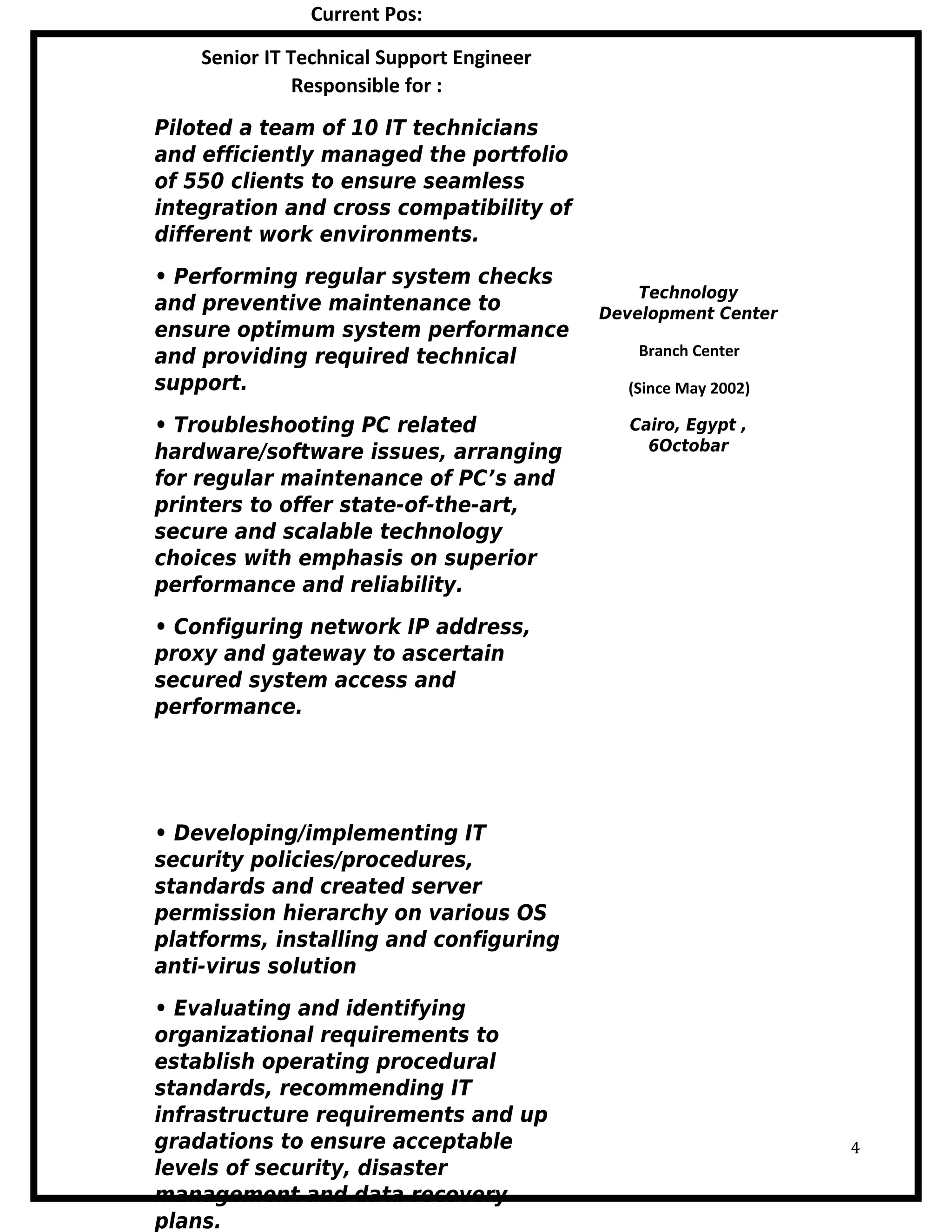 Yasser CV | PDF