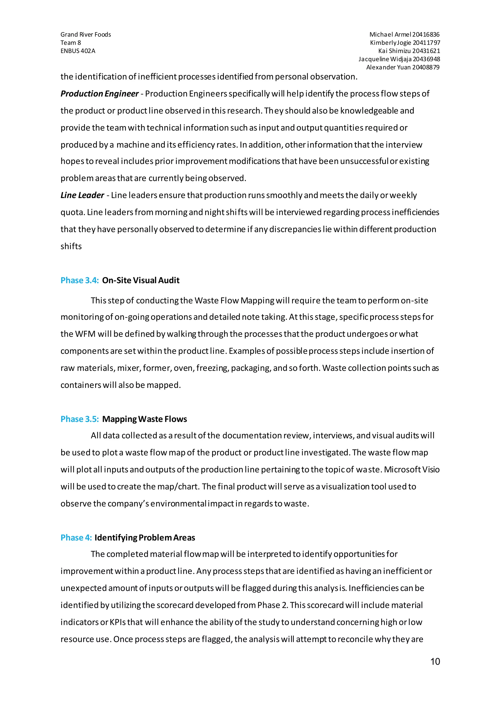 Grand River Foods Waste Management Project Proposal | DOCX