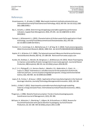 Grand River Foods Waste Management Project Proposal | DOCX