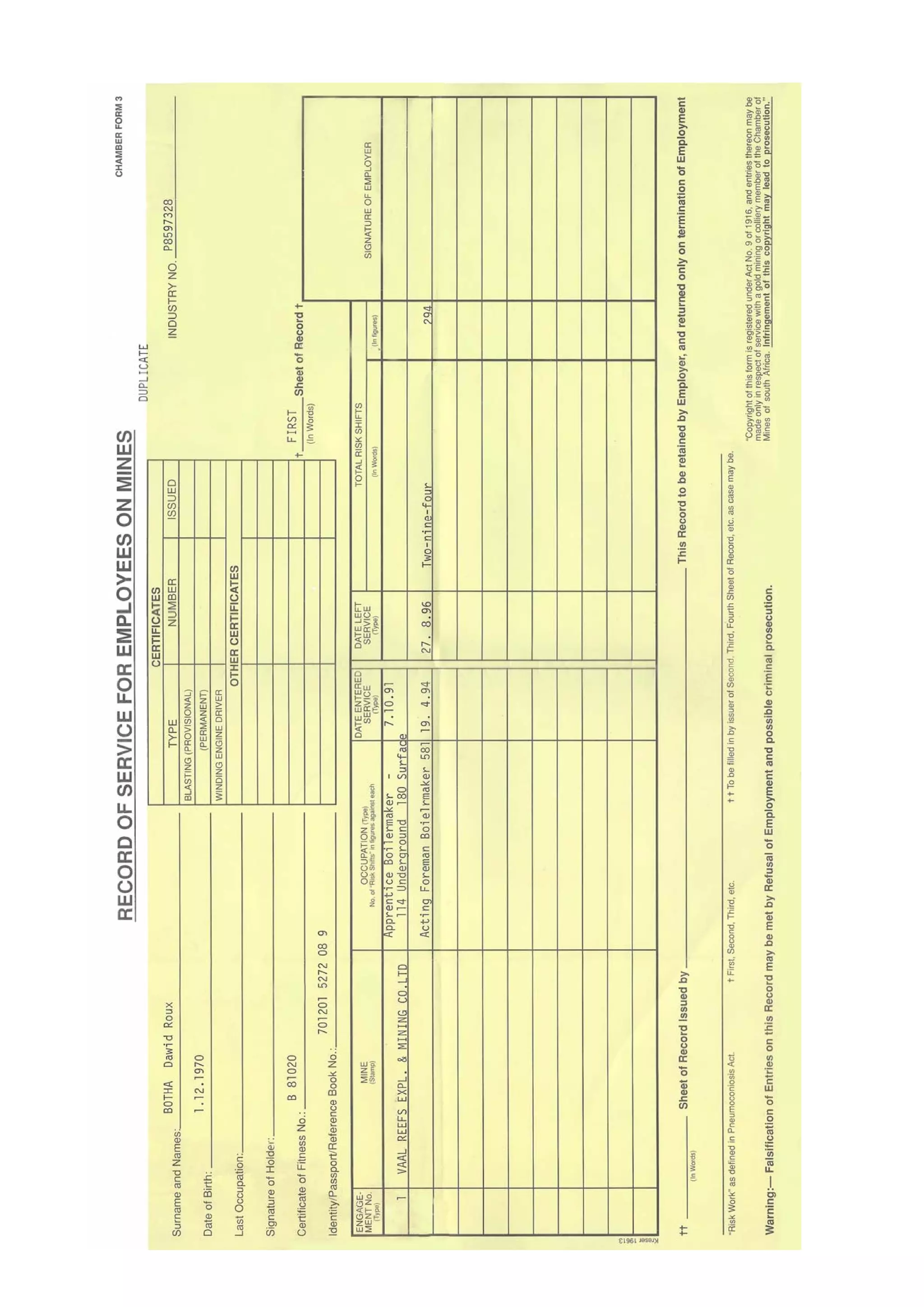 Curriculum Vitae - Dawid Roux Botha | PDF