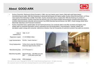 Good-Ark company profile | PDF | Home Appliances | Home & Garden