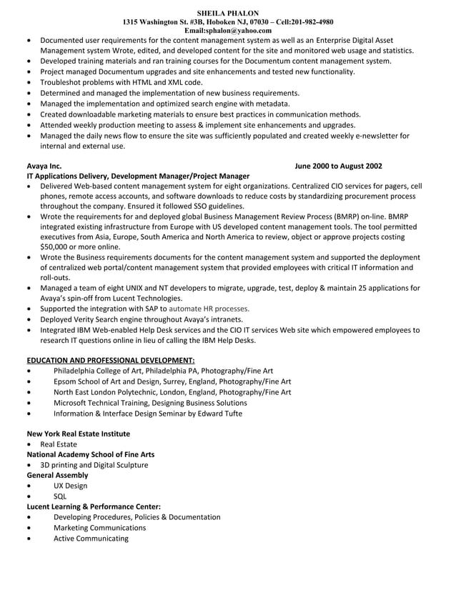 Sheila Phalon_BA_PM_Resume_2016 | DOC