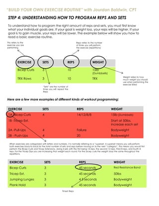 Build Your Own Routine Presentation | PDF