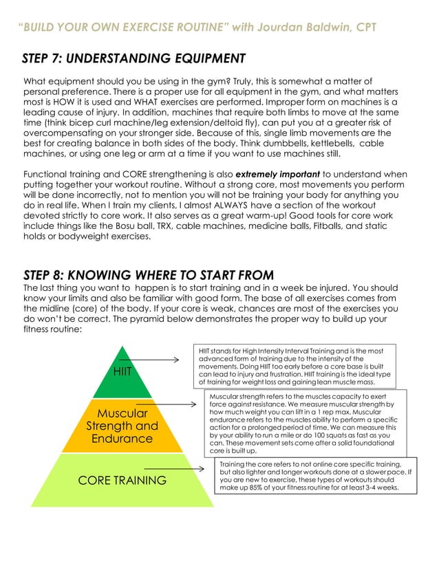 Build Your Own Routine Presentation | PDF